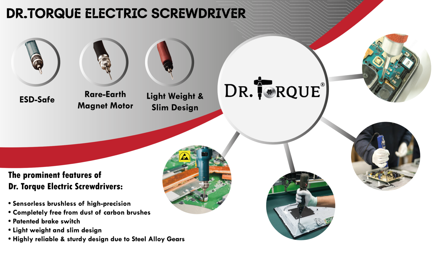 Dr. Torque Electric Screwdriver for the Electrical & Electronics Industry